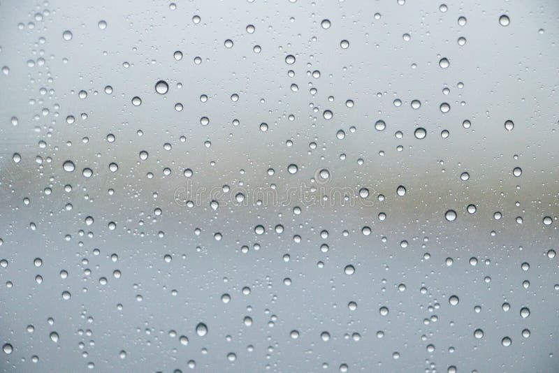 Rain Drops on Window Glasses Surface through the Window with Overcast ...