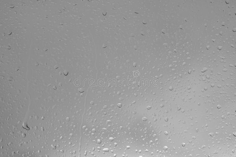 Rain Drops on a Window Indicating Gray and Rainy Day Stock Image ...