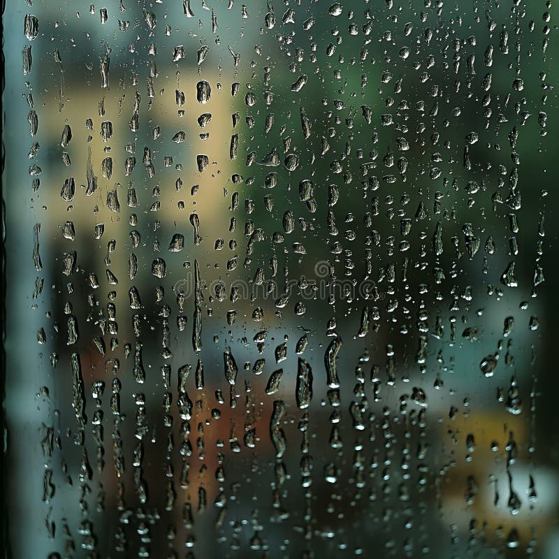 Rain Drops on Window Pane Abstract Background Texture Rainy Day ...