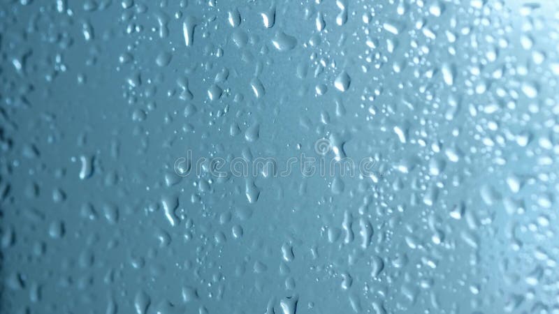 A Rainy Window Featuring Blinds with Lush Greenery Visible Outside ...
