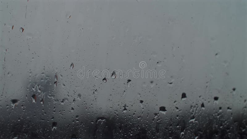 Rain Drops on Window Glass Surface. Abstract Water Droplets on ...