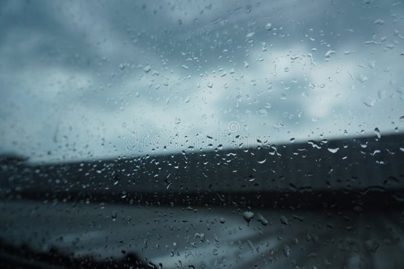 Rain Drops on the Window Windshield. Raindrops on the Windshield. Stock ...