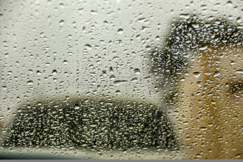 Rain Drops on Windshield, Background Stock Photo - Image of raindrop ...