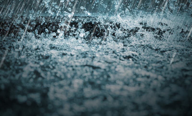 Rain Falling Background Water Splash Stock Image - Image of falling ...