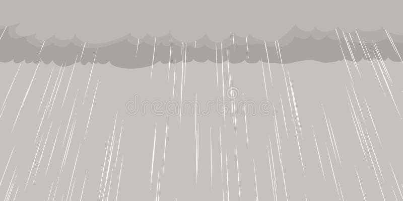 Rain Falling from Clouds stock illustration. Illustration of storm ...