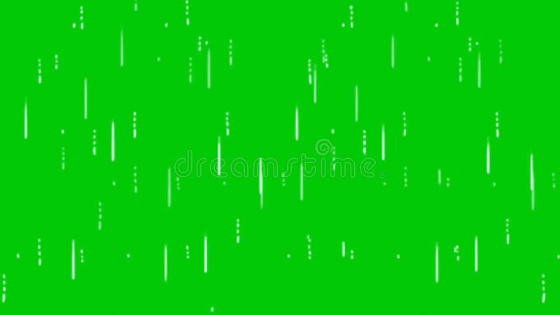 Heavy Rain Falling on the Green Screen Background Animation Stock Video ...