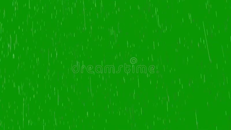 Heavy Rain Falling on the Green Screen Background Animation Stock Video ...
