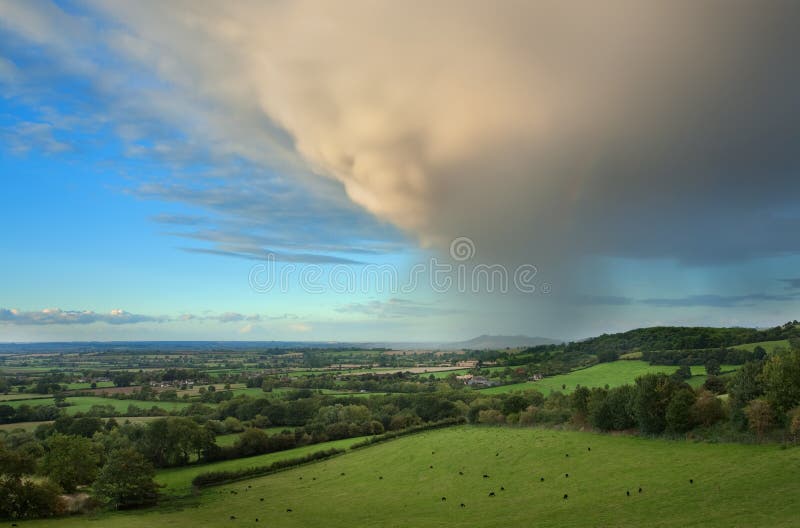 Cloudy Cotswolds stock photo. Image of britain, kingdom - 40989742