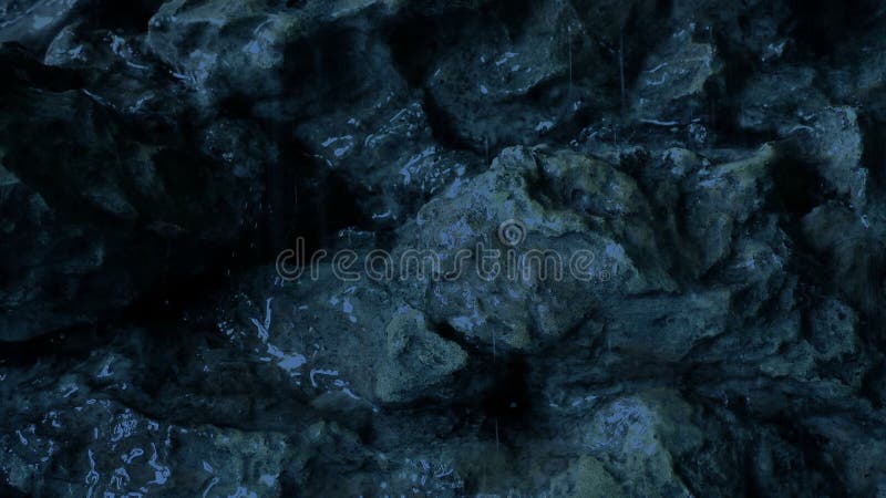 Rain Falling on Rock Surface in the Evening Stock Video - Video of ...