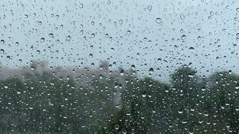 Rain Falling Down a Window stock footage. Video of rain - 226411990