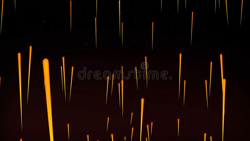 Rain of Fire of Fireballs or Comets Raining Down Setting Ground Aligh ...