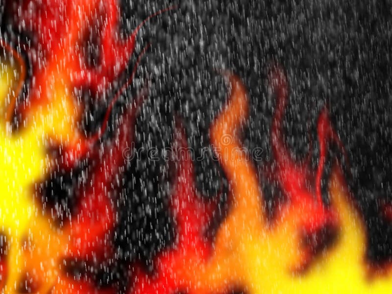 Rain and flames stock illustration. Illustration of indigo - 57016421