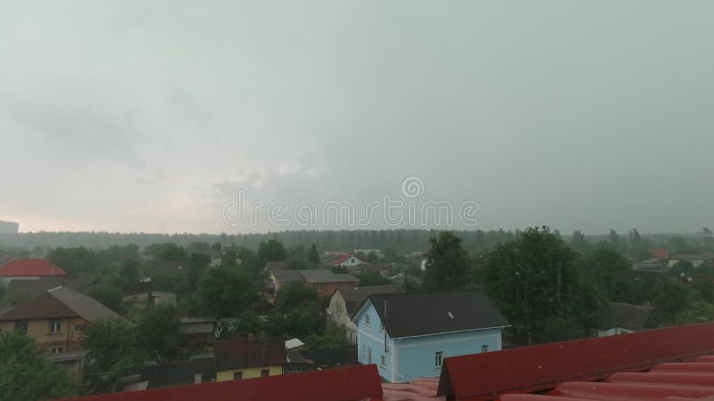 Rain Flash Storm stock footage. Video of europe, cloudy - 224881690