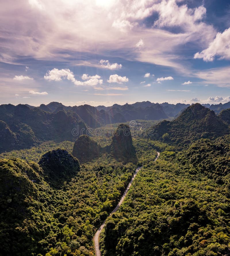 Rain Forest in Cat Ba Island from Aerial View Stock Image - Image of ...