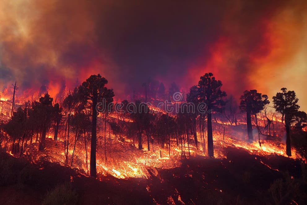 Rain Forest Fire Disaster is Burning Caused by Humans, Wildfire ...