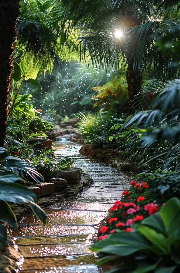 Rain Forest in the Forest Rain in the Forest Rain Forest Path Stock ...