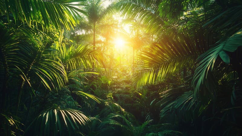 Rain Forest Path in the Deep Jungle. Stock Photo - Image of forest ...