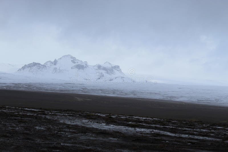 Rain on the Glacier in Iceland Stock Photo - Image of beach ...