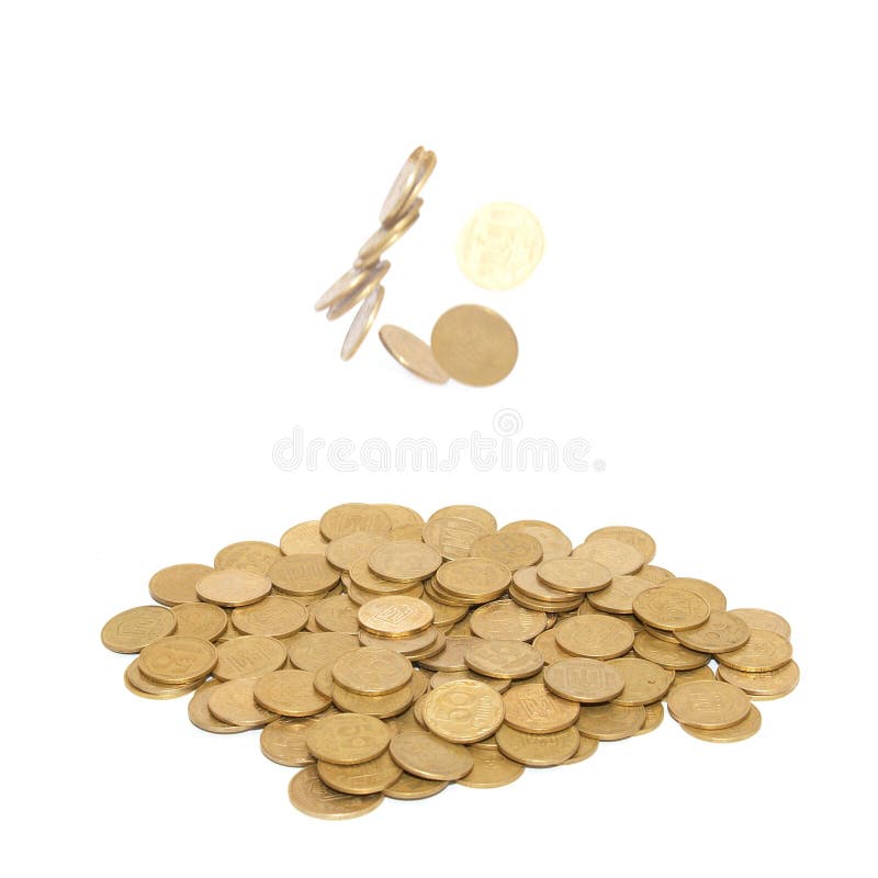 Rain of golden coins stock image. Image of financial, jewelry - 9191917