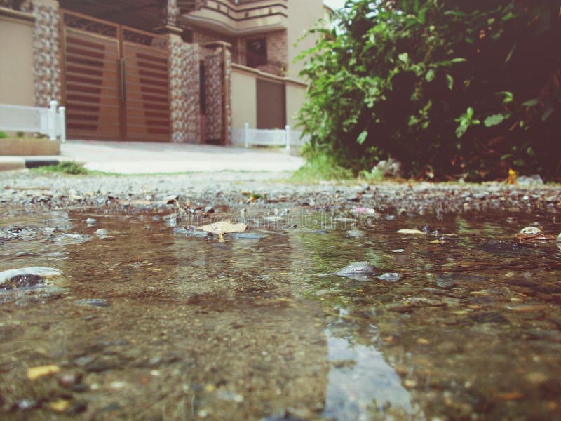 After rain ground water stock image. Image of rain, reflection - 152456495