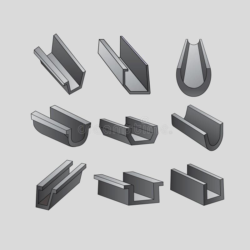 Rain Gutter Design Vector Set Stock Vector - Illustration of exterior ...