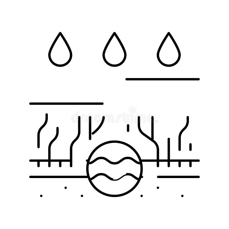 Rain Gutter Drainage System Line Icon Vector Illustration Stock Vector ... Rain Gutter Drainage System Line Icon Vector Illustration Stock Vector ...