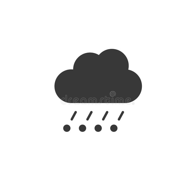 Rain, Hail and Cloud. Icon. Weather Glyph Vector Illustration Stock ...
