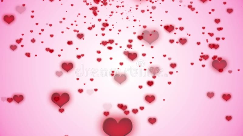 Rain of hearts stock footage. Video of animation, marriage - 49598186