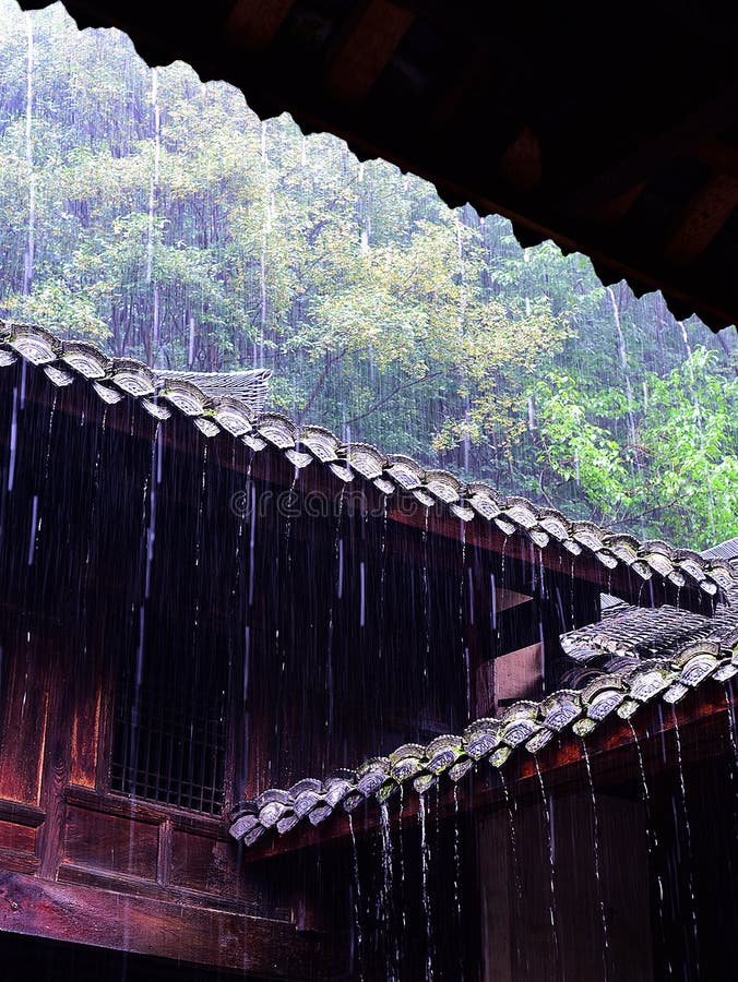 Rain editorial image. Image of temples, historical, heavy - 100490955