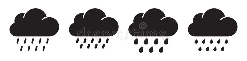 Rain Icon. Cloud Rain Symbol. Modern Forecast Storm Sign. Stock Vector ...