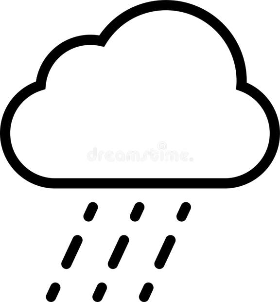 Rain Icon. Cloud with Rain Weather Icon Vector Image. Stock Vector ...