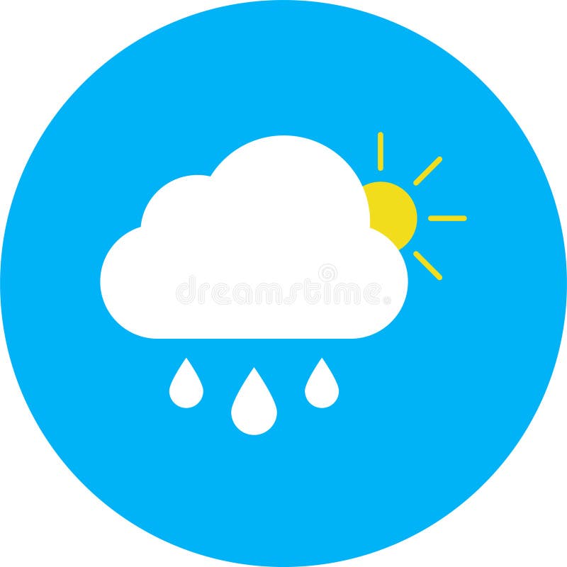Rain Icon. Cloud with Rain Weather Icon Vector Image. Stock Vector ...
