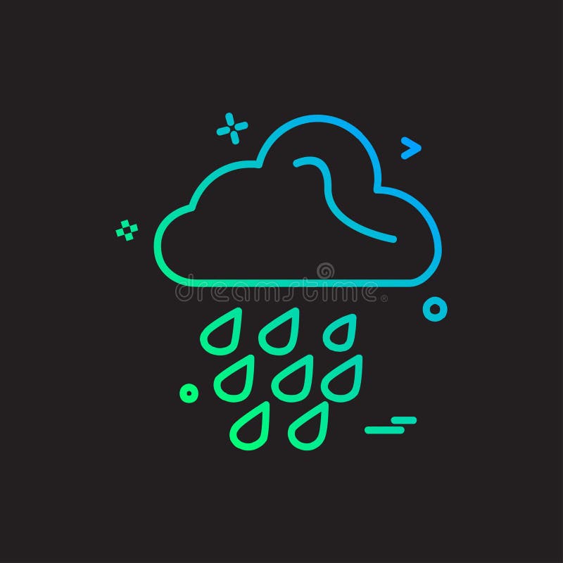 Rain icon design vector stock vector. Illustration of autumn - 132429663