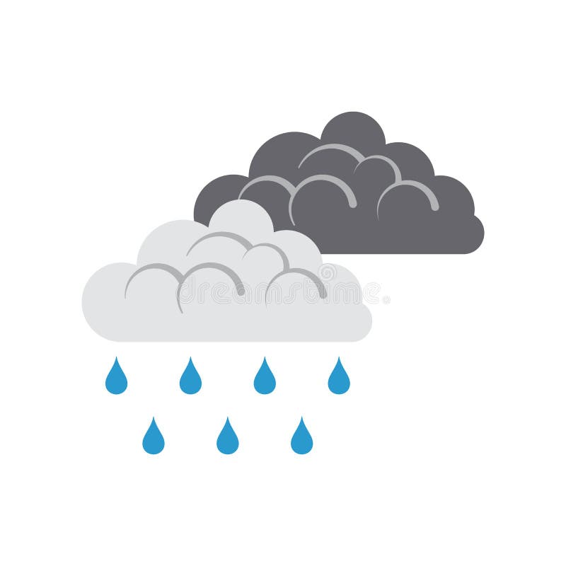 Rain Icon stock vector. Illustration of cloud, meteorology - 238106273