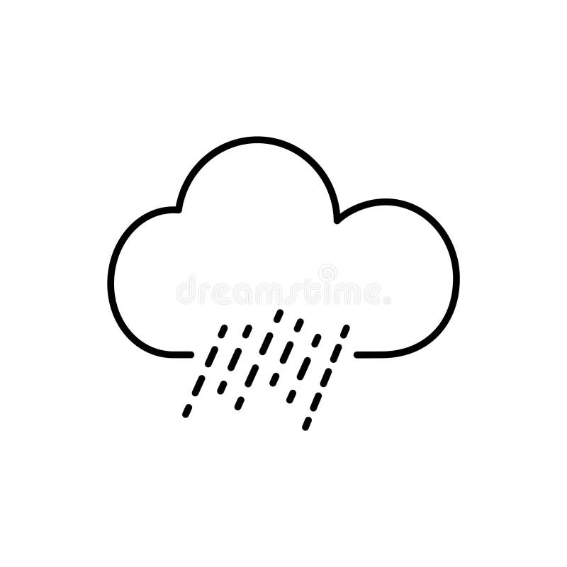 Rain Icon. Raining Vector Cloud with Rain Stock Vector - Illustration ...