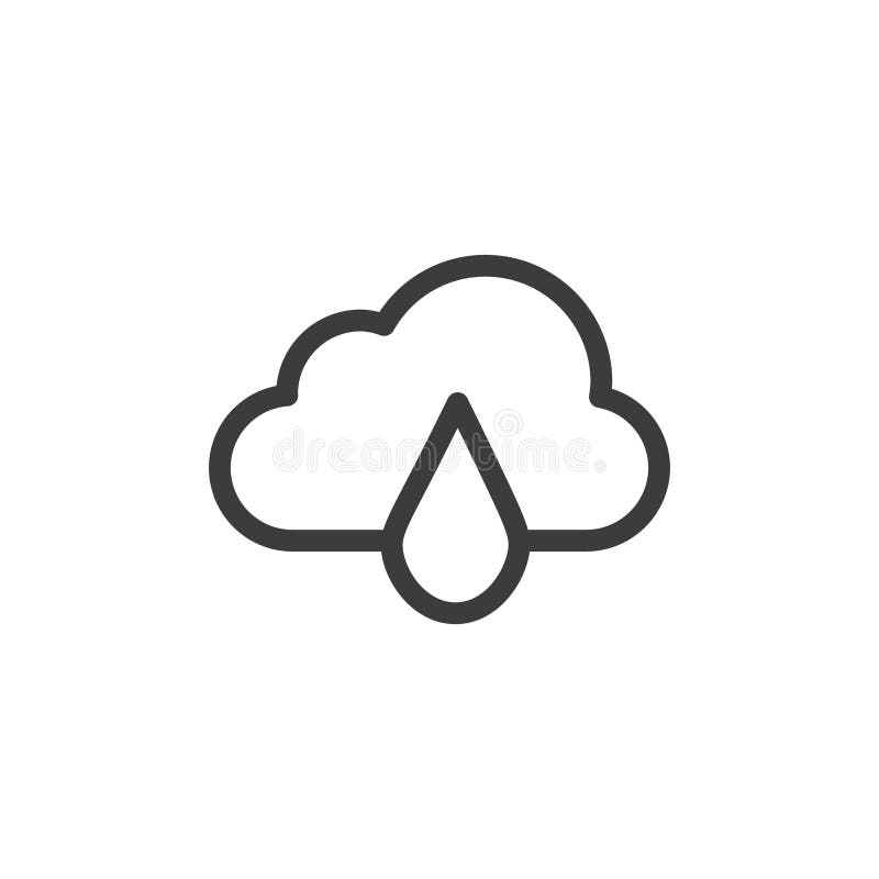 Rain Icon Simple Outline Vector Logo Stock Vector - Illustration of ...