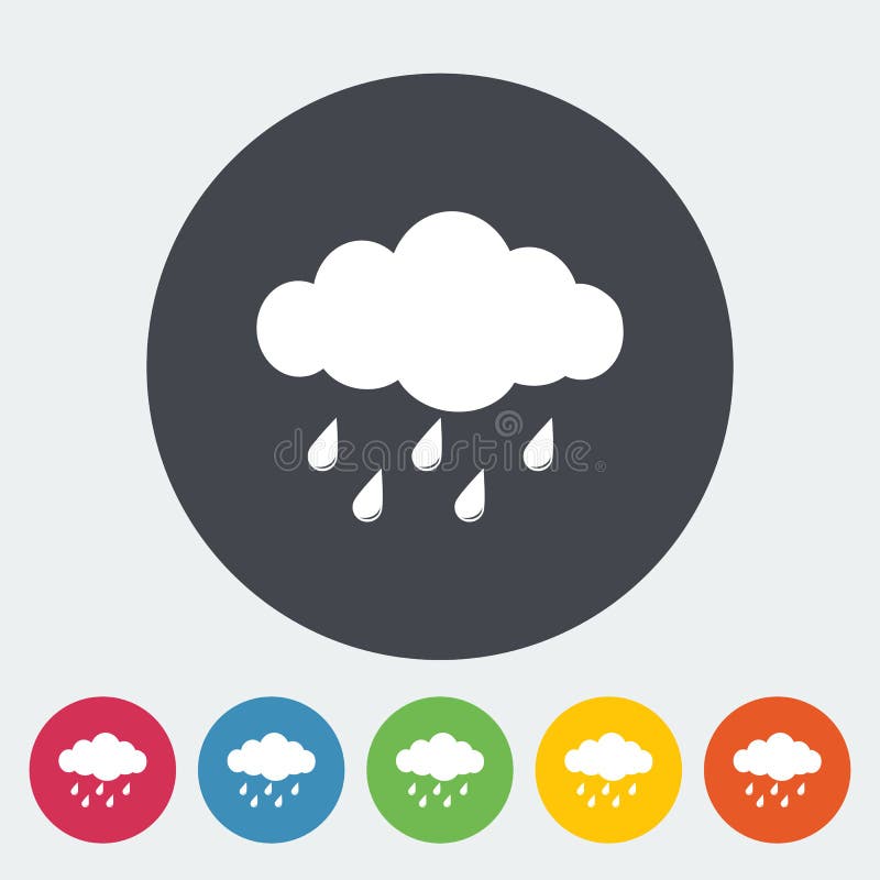 Rain icon stock vector. Illustration of cloudburst, design - 90678154