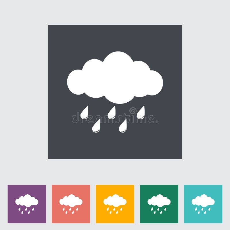 Rain icon stock vector. Illustration of blue, hailstorm - 89759760