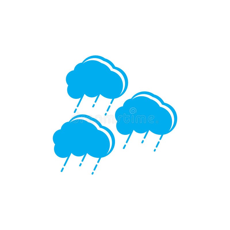 Rain Icon and Symbol Vector Template Illustration Stock Illustration ...