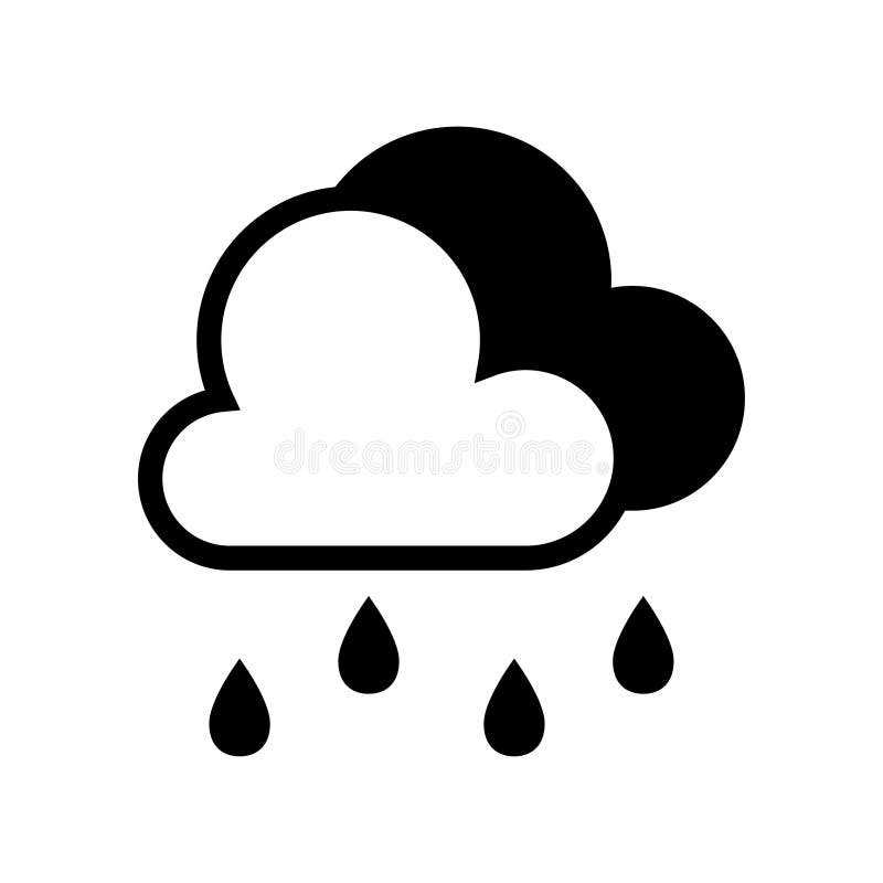 Rain Icon Vector Design Template Basic RGB Stock Vector - Illustration ...