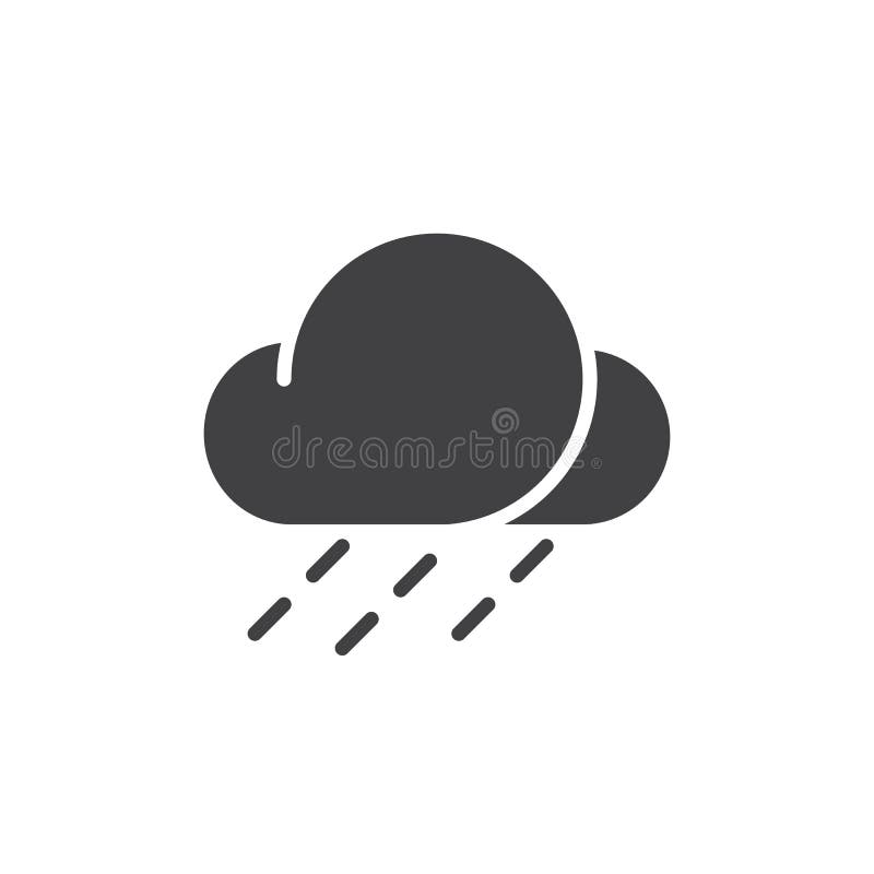 Rain icon vector stock vector. Illustration of cloud - 100622066