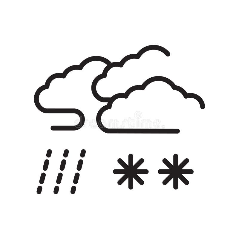 Rain Icon Vector Isolated on White Background, Rain Sign Stock Vector ...