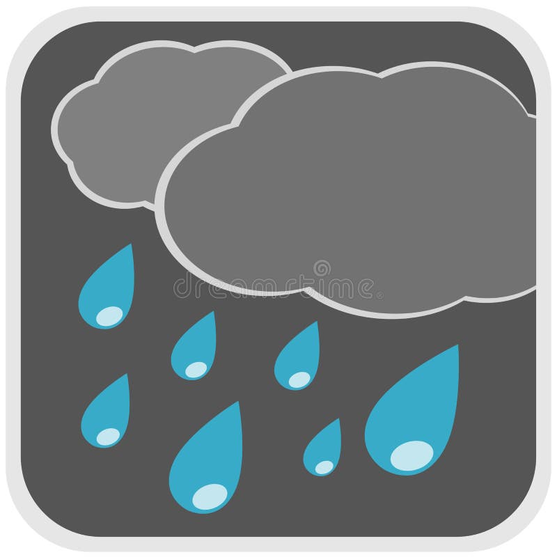 Rain Icon Weather Illustration Stock Vector - Illustration of rain ...