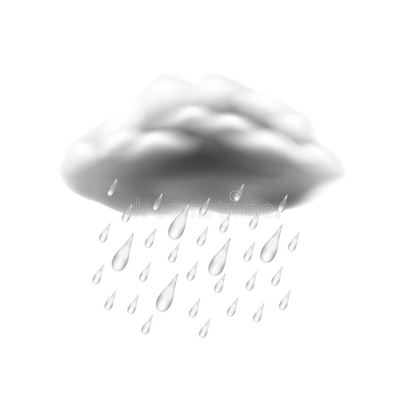 Rain icon on white vector stock vector. Illustration of forecast - 71457712