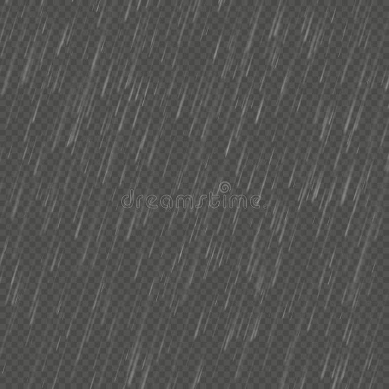 Rain Isolated Realistic Anglewise Effect. Transparent Nature Rainfall ...