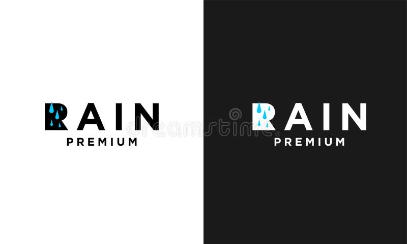Rain Letter R Logo Icon Design Modern Logo Stock Illustration ...