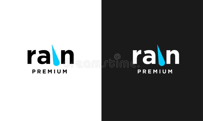 Rain Letter R Logo Icon Design Modern Logo Stock Illustration ...