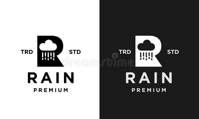 Rain Letter R Logo Icon Design Modern Logo Stock Illustration ...