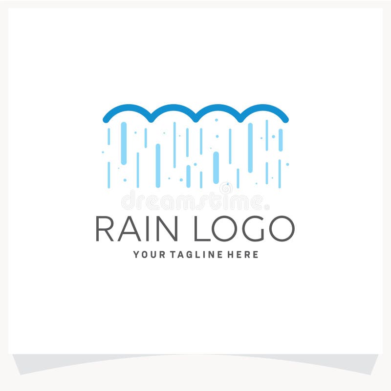 Rain Logo Design Template stock vector. Illustration of logotype ...