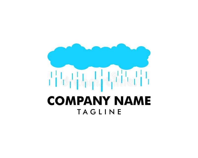 Rain Logo Design Vector Template Stock Vector - Illustration of ...